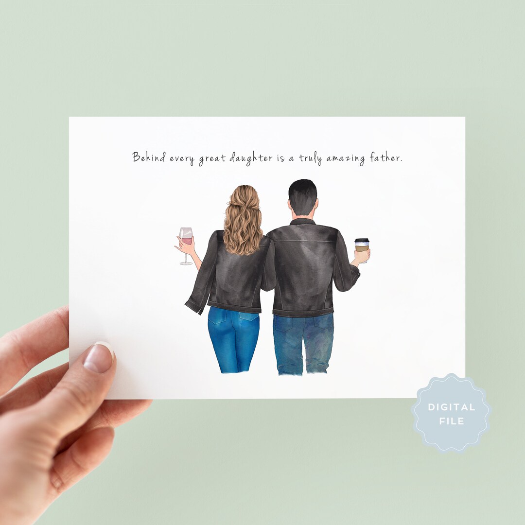 Printable Personalised Father's Day Card, Personalized, Happy Father's ...