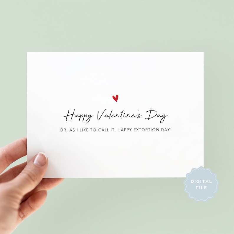 Printable Anti Valentine's Day Card, Funny Valentine's Card, Break up ...