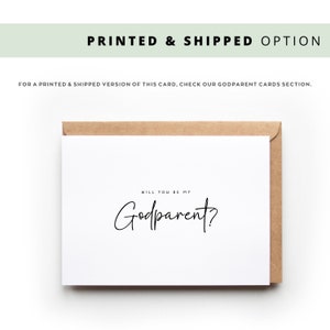 Printable Simple Will You Be My Godparent Card, God Parent Proposal ...