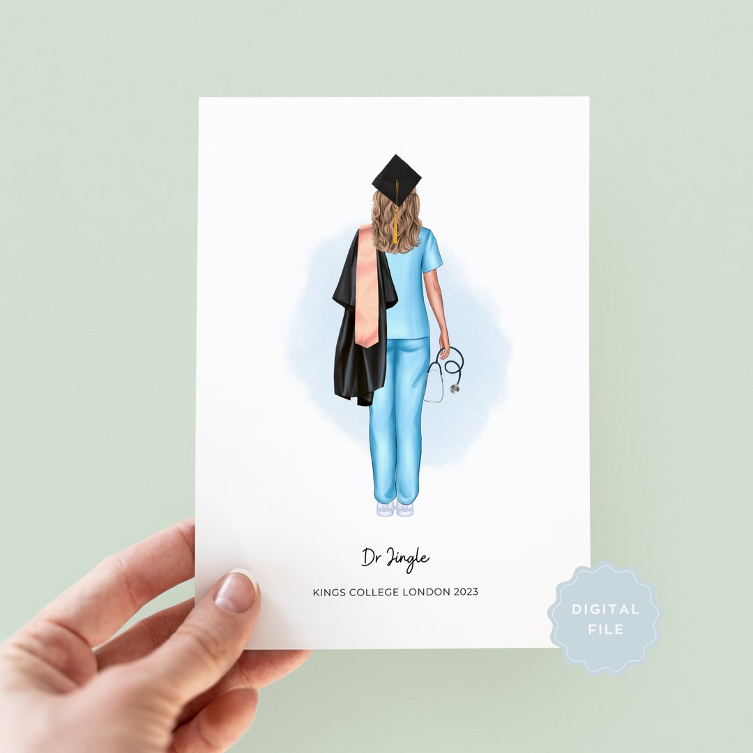 Printable Personalised Nurse Graduation Card, Doctor, Graduation Gift ...