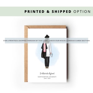 Printable Personalised Doctor Graduation Card, Graduation Gift, Vet ...