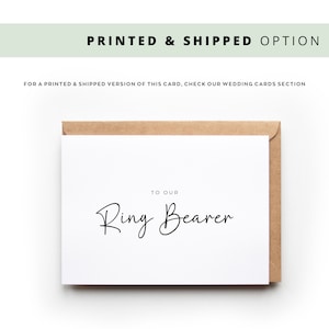 Printable to Our Ring Bearer Thank You Card, Wedding Ring Bearer Card ...