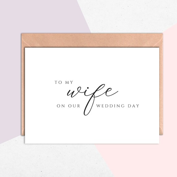 Wedding Card to Bride on Wedding Day Bride Gift for Wedding - Etsy