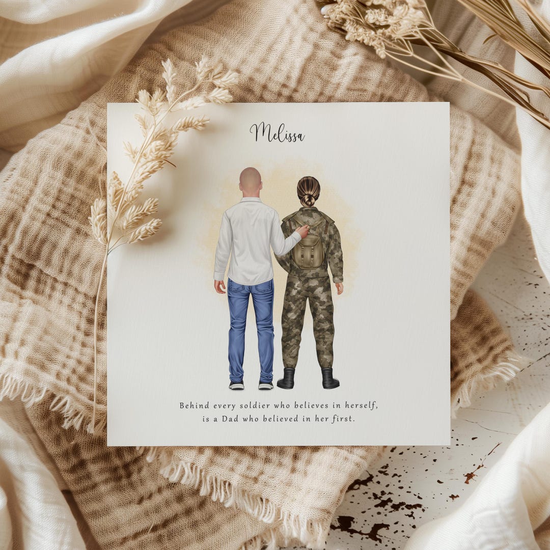 Army Daughter Good Luck Card – Personalised Soldier Card From Dad ...
