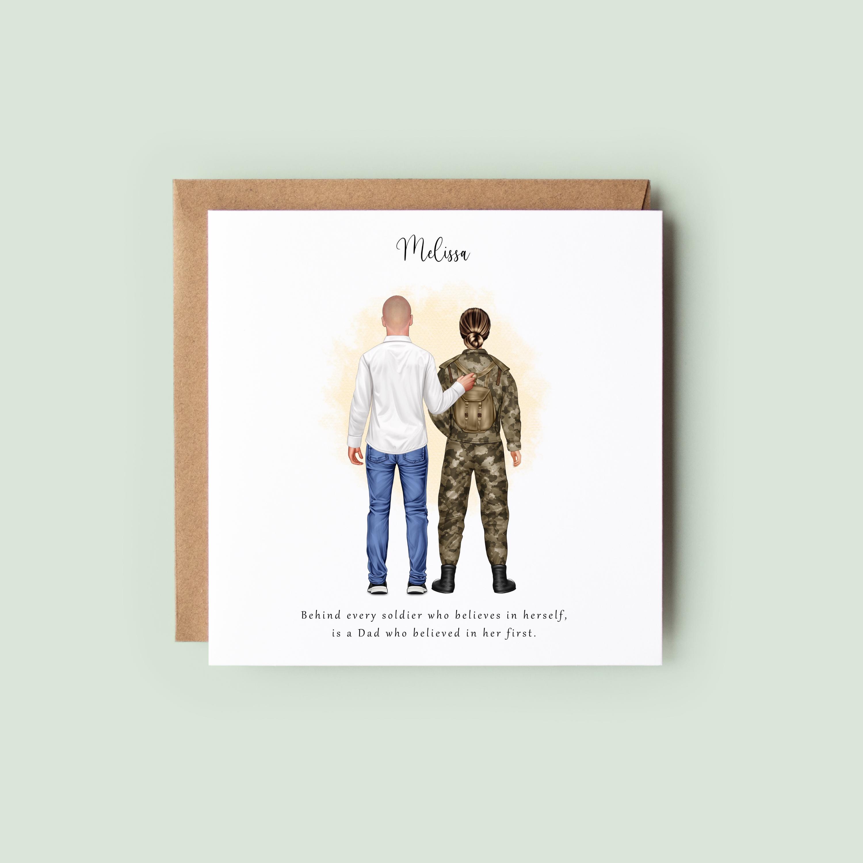 Army Daughter Good Luck Card – Personalised Soldier Card From Dad ...