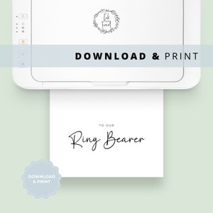 Printable to Our Ring Bearer Thank You Card, Wedding Ring Bearer Card ...