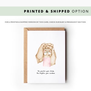 Printable Rainbow Baby Card for New Parents, Congratulations New Baby ...