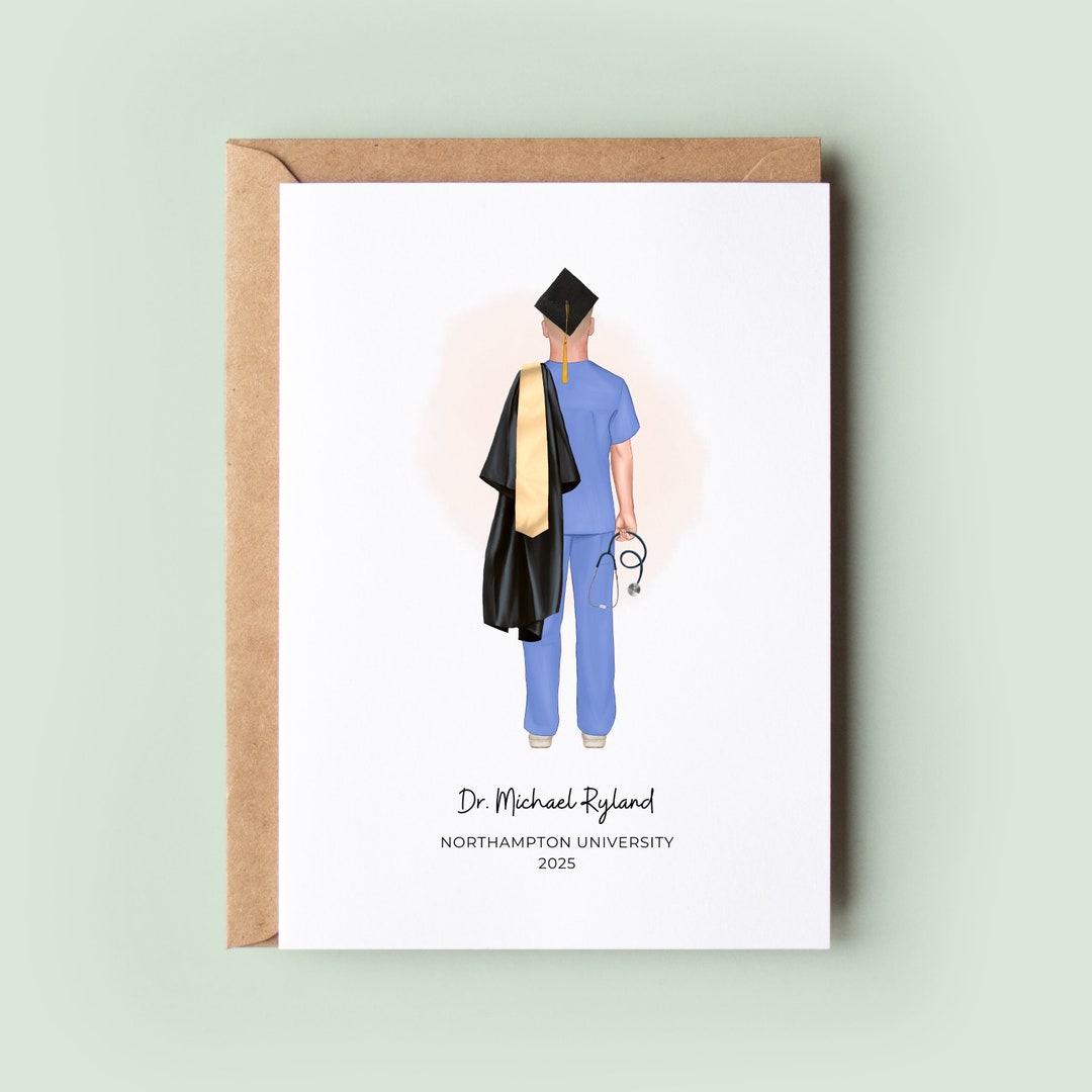 Personalised Doctor Graduation Card | Custom Graduation Card for Vet ...