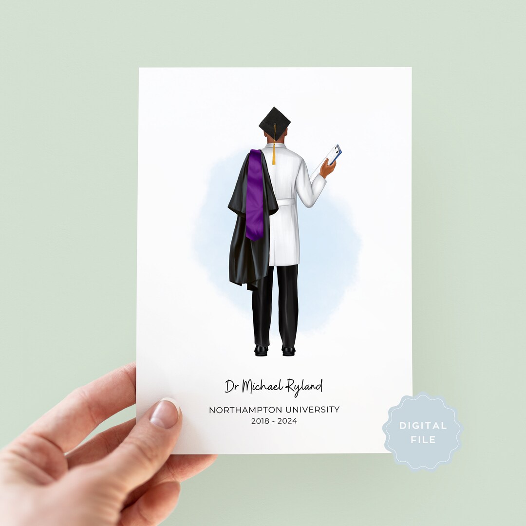 Printable Personalised Doctor Graduation Card, Graduation Gift, Vet ...