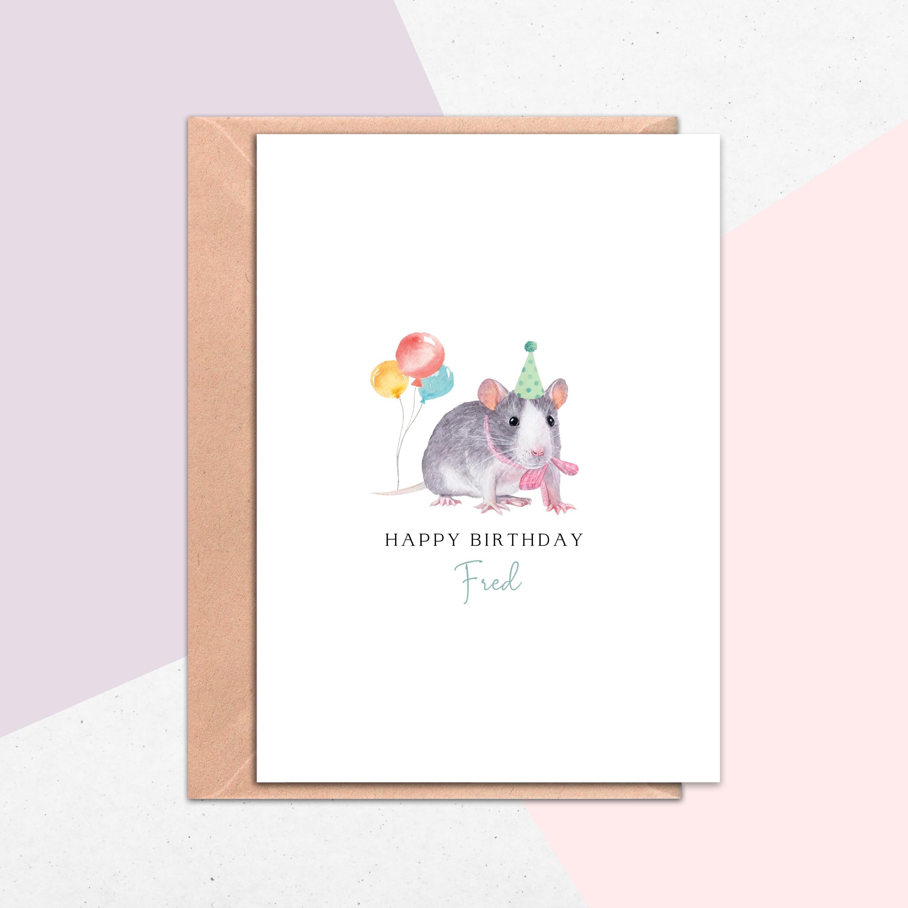 Rat Birthday Card From the Rat Birthday Card for Rat Dad | Etsy UK