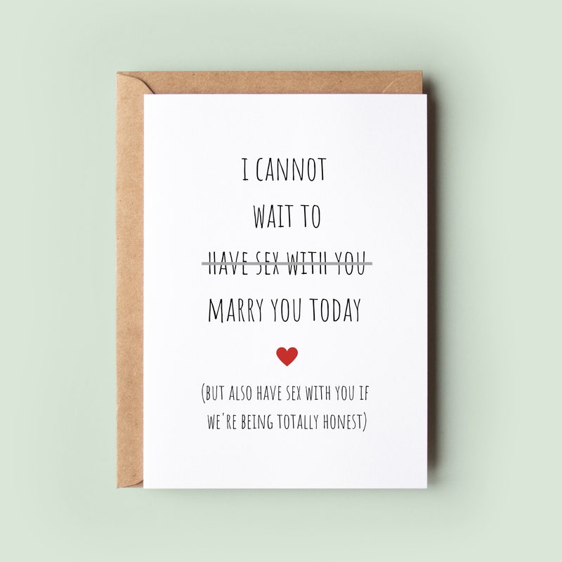 Rude Wedding Day Card - Etsy