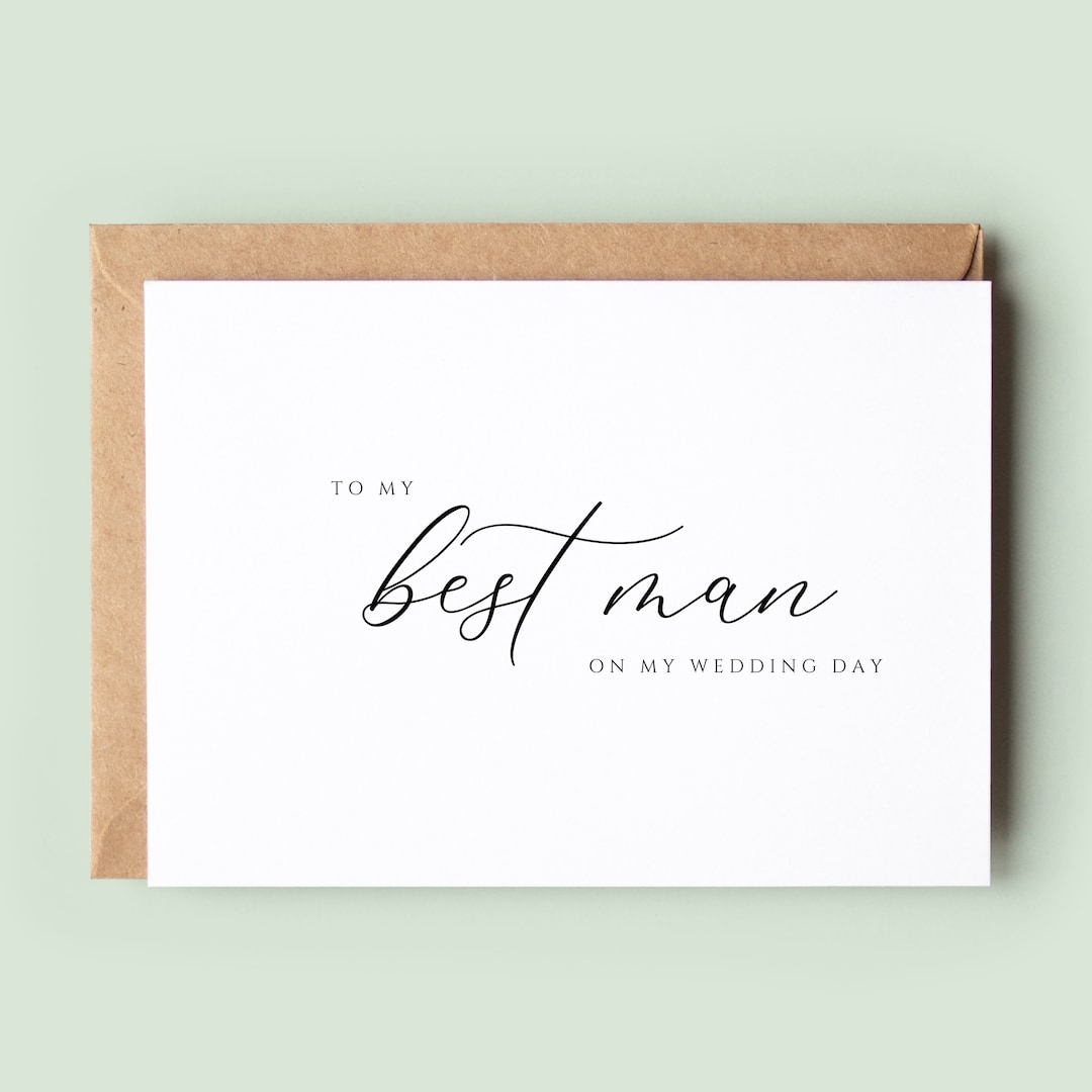 Classic to My Best Man on My Wedding Day Card, Best Man Thank You Card ...