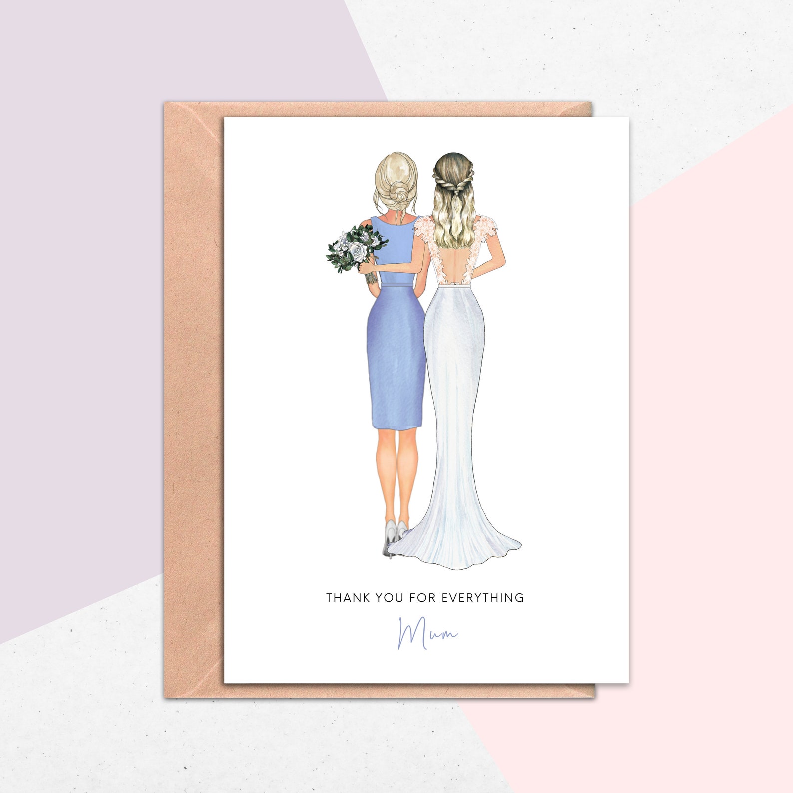 Personalised Wedding Card Mother of the Bride Mother of the - Etsy UK