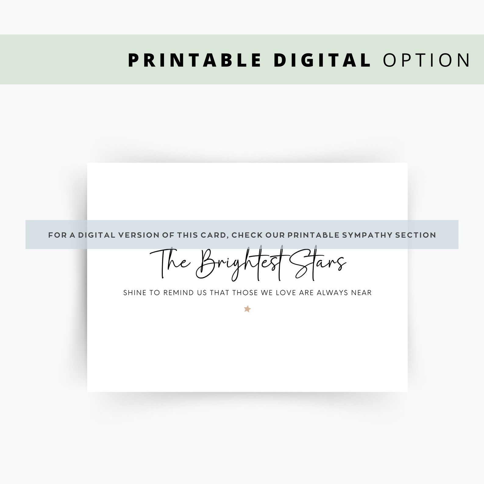 Brightest Stars Sympathy Greeting Card, Sympathy Card, Encouragement ...