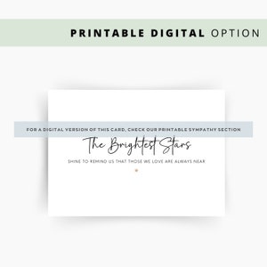 Brightest Stars Sympathy Greeting Card, Sympathy Card, Encouragement ...