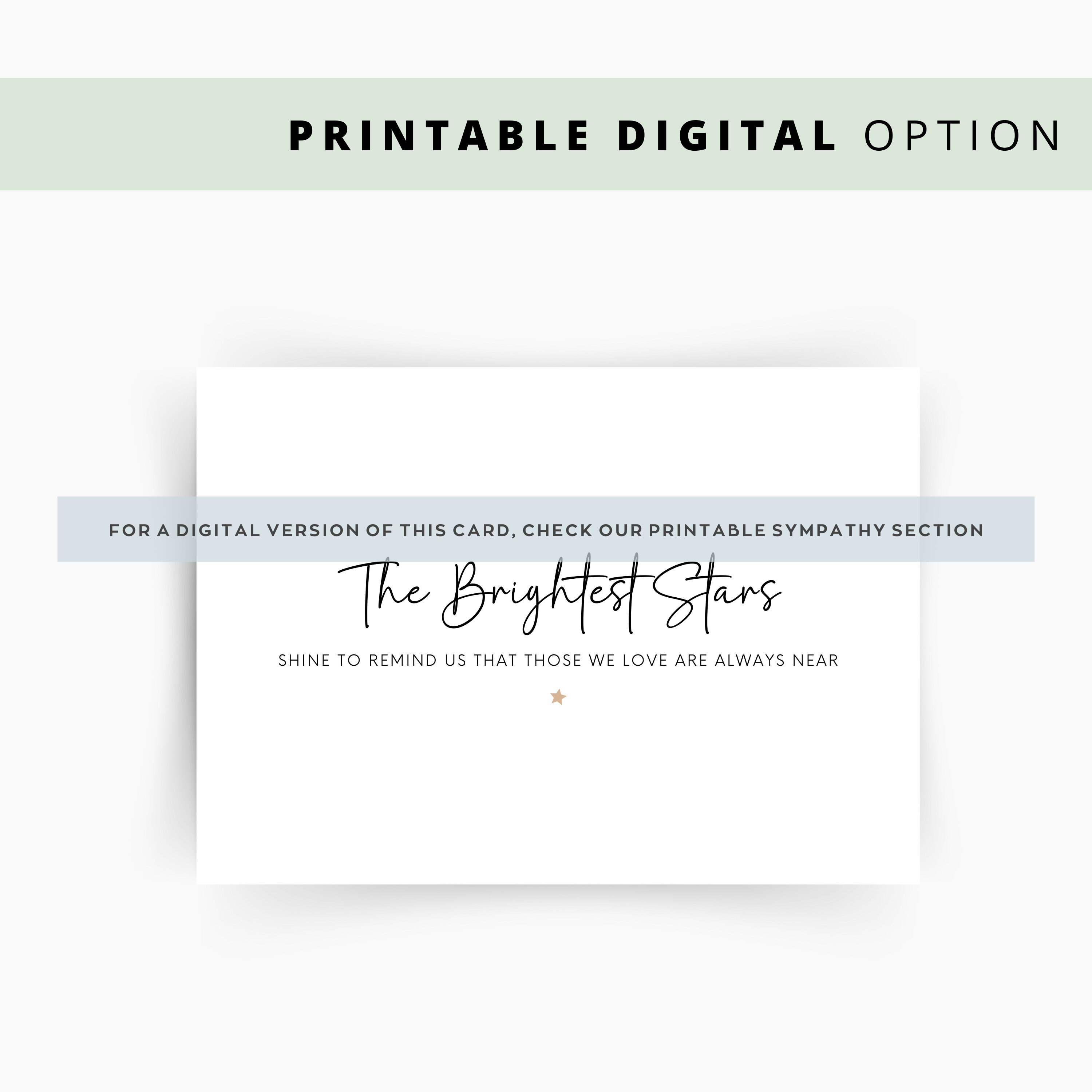 Brightest Stars Sympathy Greeting Card, Sympathy Card, Encouragement ...