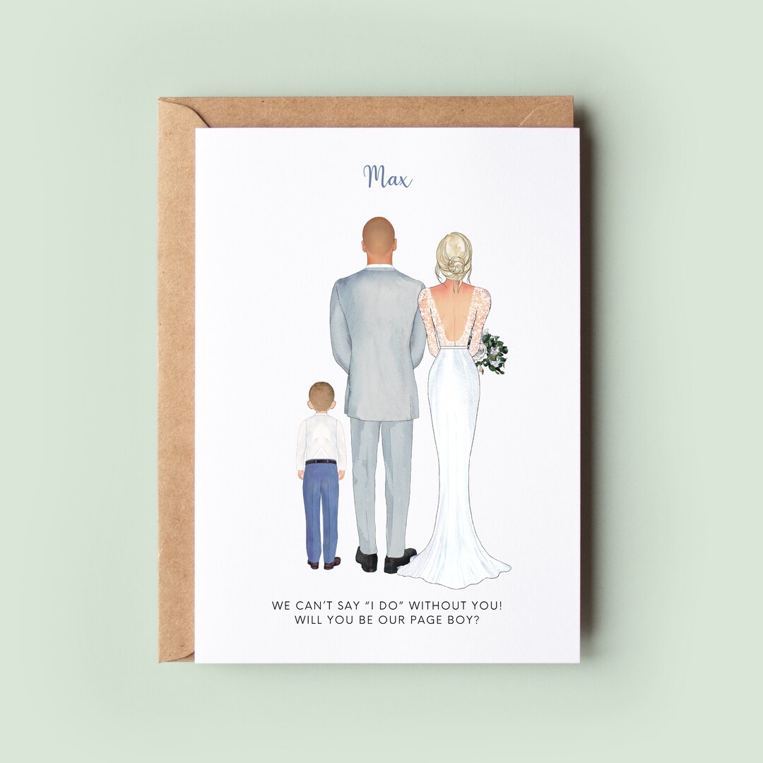 Personalised Will You Be Our Page Boy Card, Wedding Proposal Card, Card ...