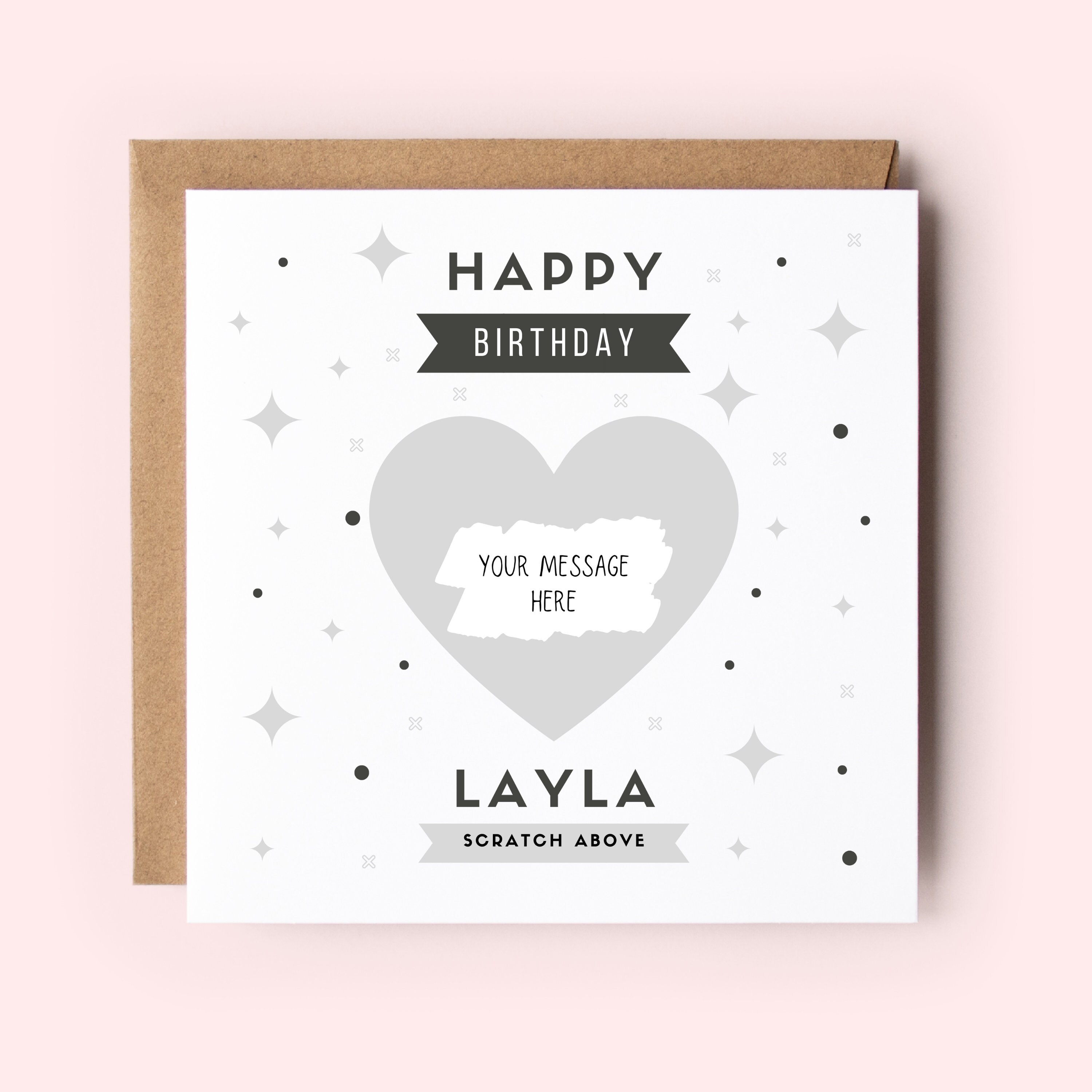 Scratch & Reveal Birthday Card Personalised Scratch Card - Etsy