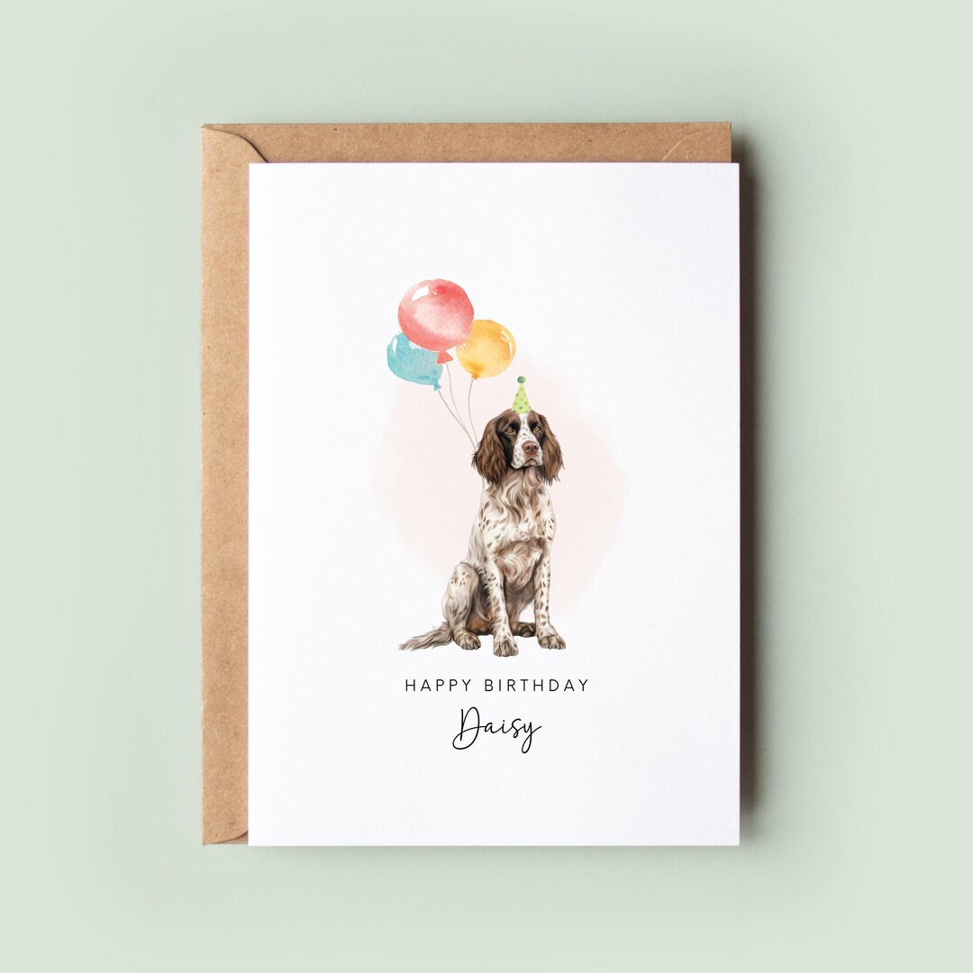 Springer Spaniel Birthday Card From the Dog, Birthday Card for Dog Dad ...