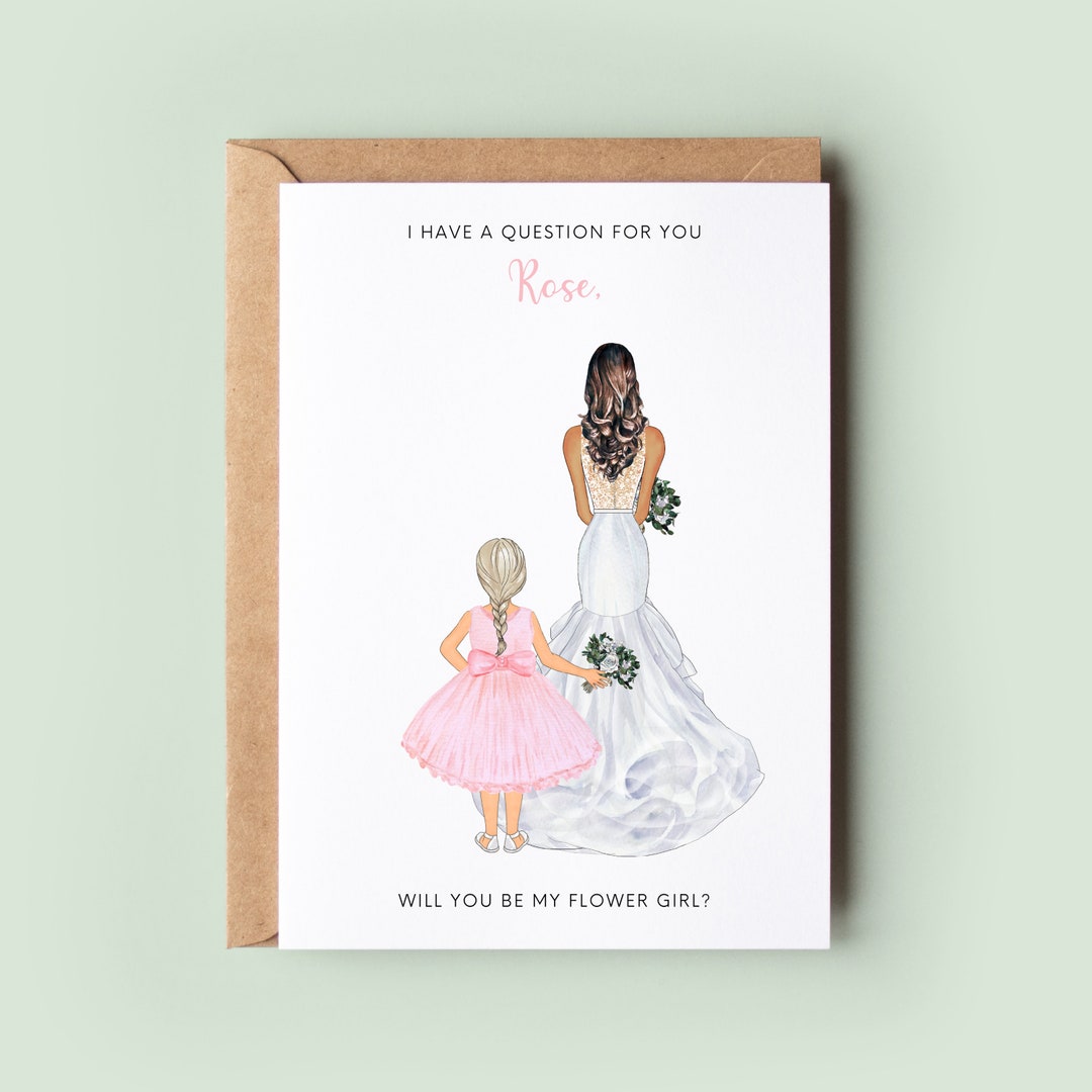 Personalised Will You Be My Flower Girl Proposal Card, Personalised ...