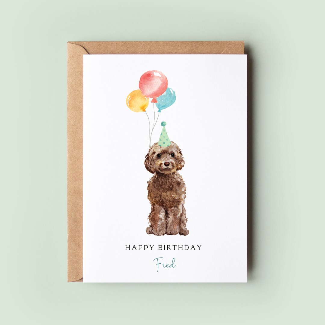 Cockapoo Birthday Card From the Dog Birthday Card for Dog - Etsy