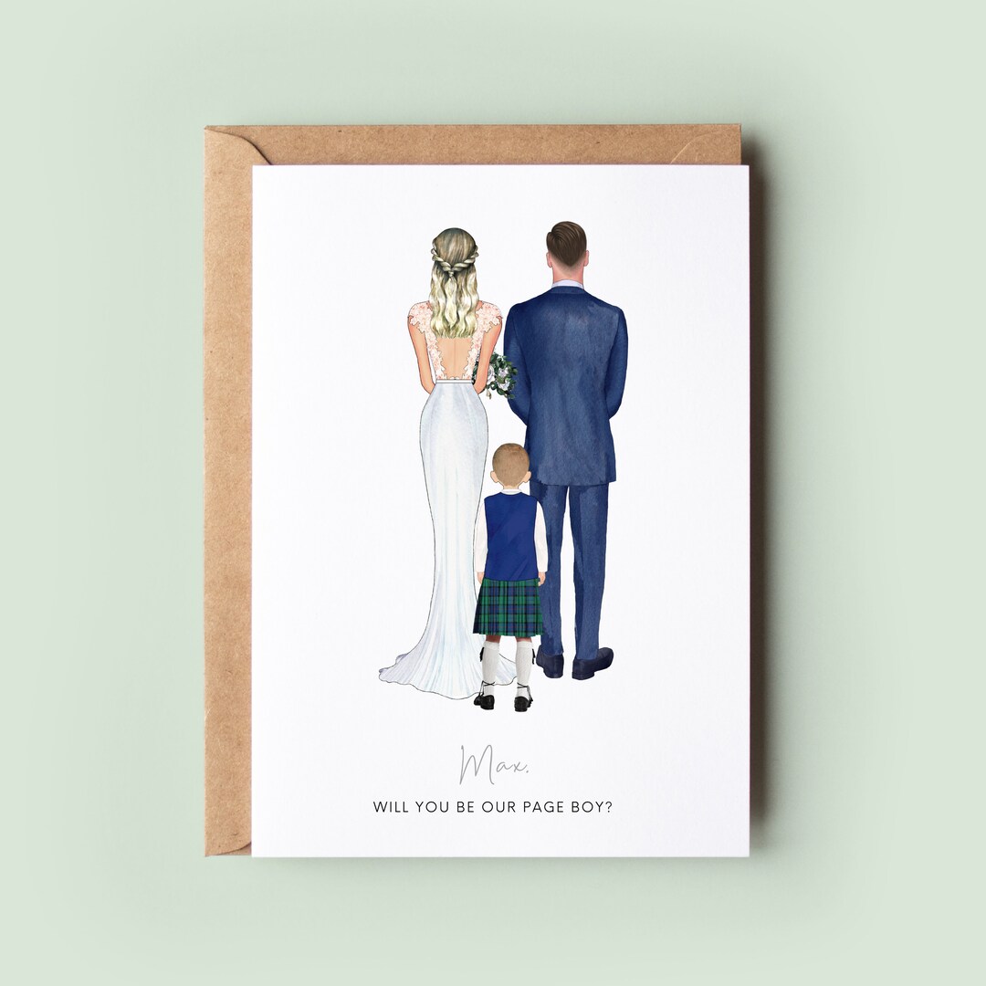 Personalised Page Boy Proposal Card, Will You Be Our Page Boy Card ...