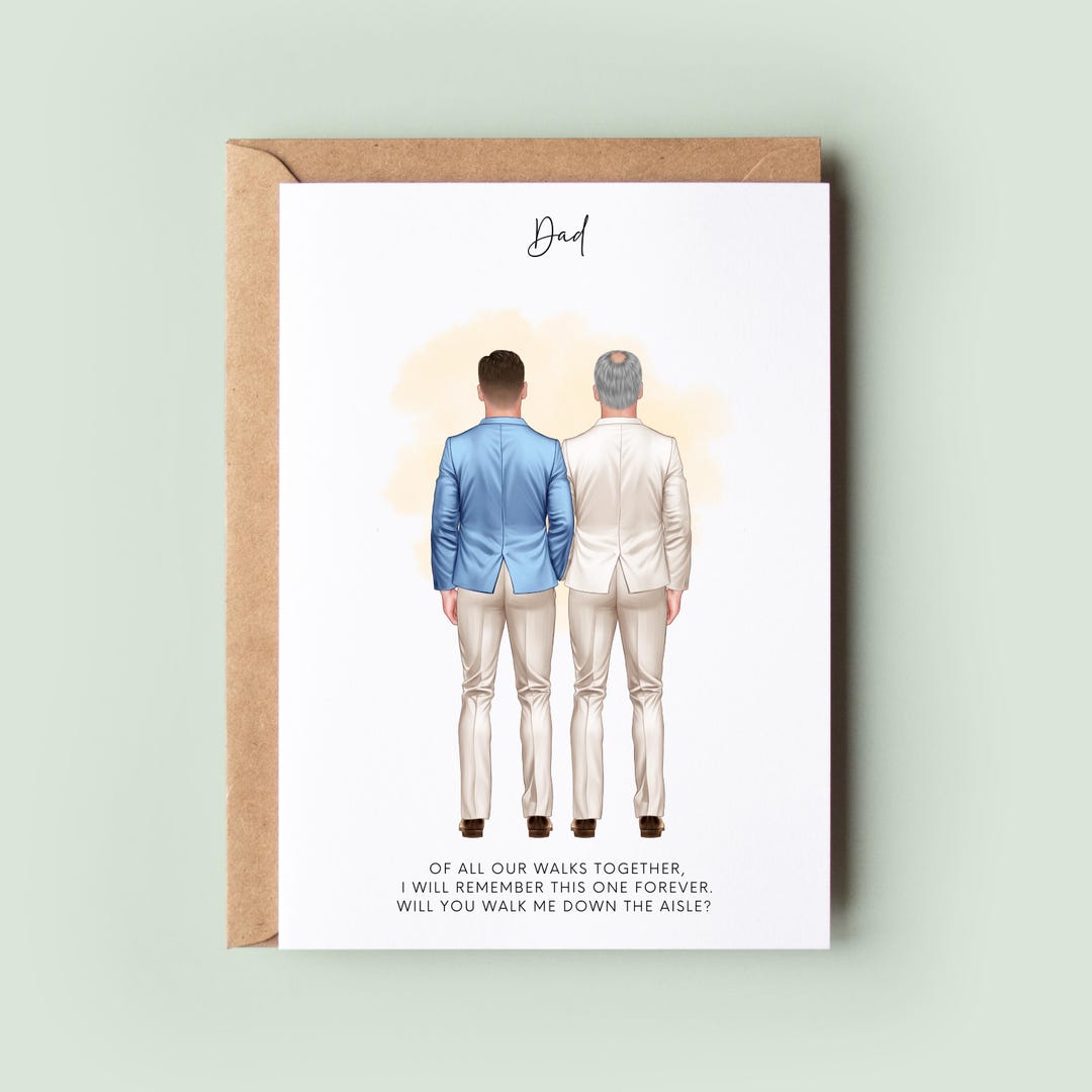 Father of the Groom Wedding Proposal Card | Will You Walk Me Down the ...