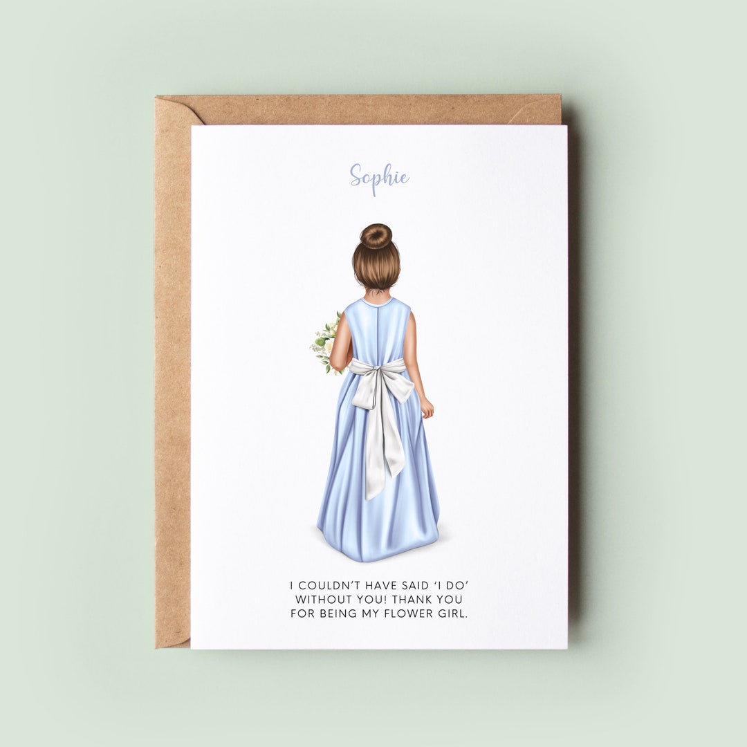 Thank You for Being My Flower Girl Card, Flower Girl Card, Junior ...