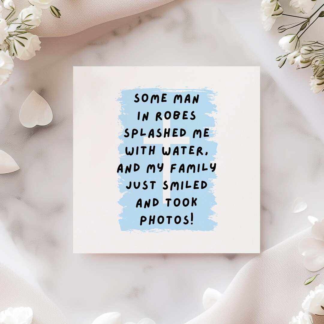 Funny Christening Card | Baptism Card for Godson, Grandson, Nephew ...