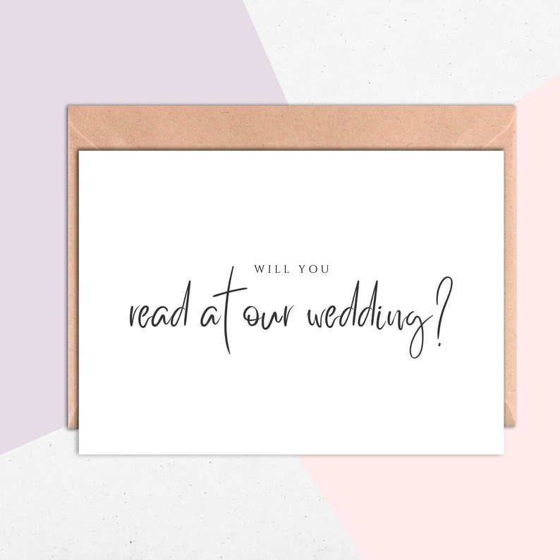 Classic Will You Read at Our Wedding Wedding Party Card | Etsy