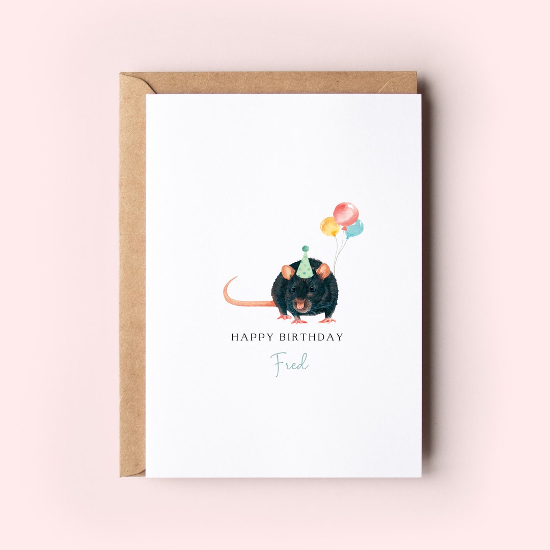 Rat Birthday Card From the Rat Birthday Card for Rat Dad - Etsy