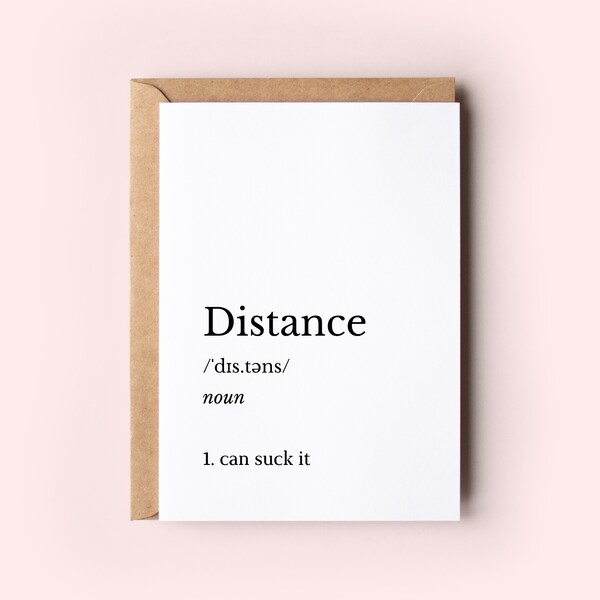 Long Distance Card - Etsy