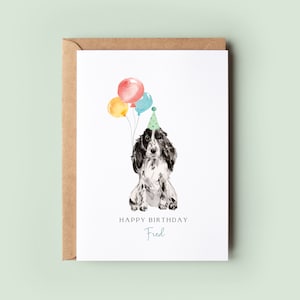 Cocker Spaniel Birthday Card From the Dog Birthday Card for - Etsy
