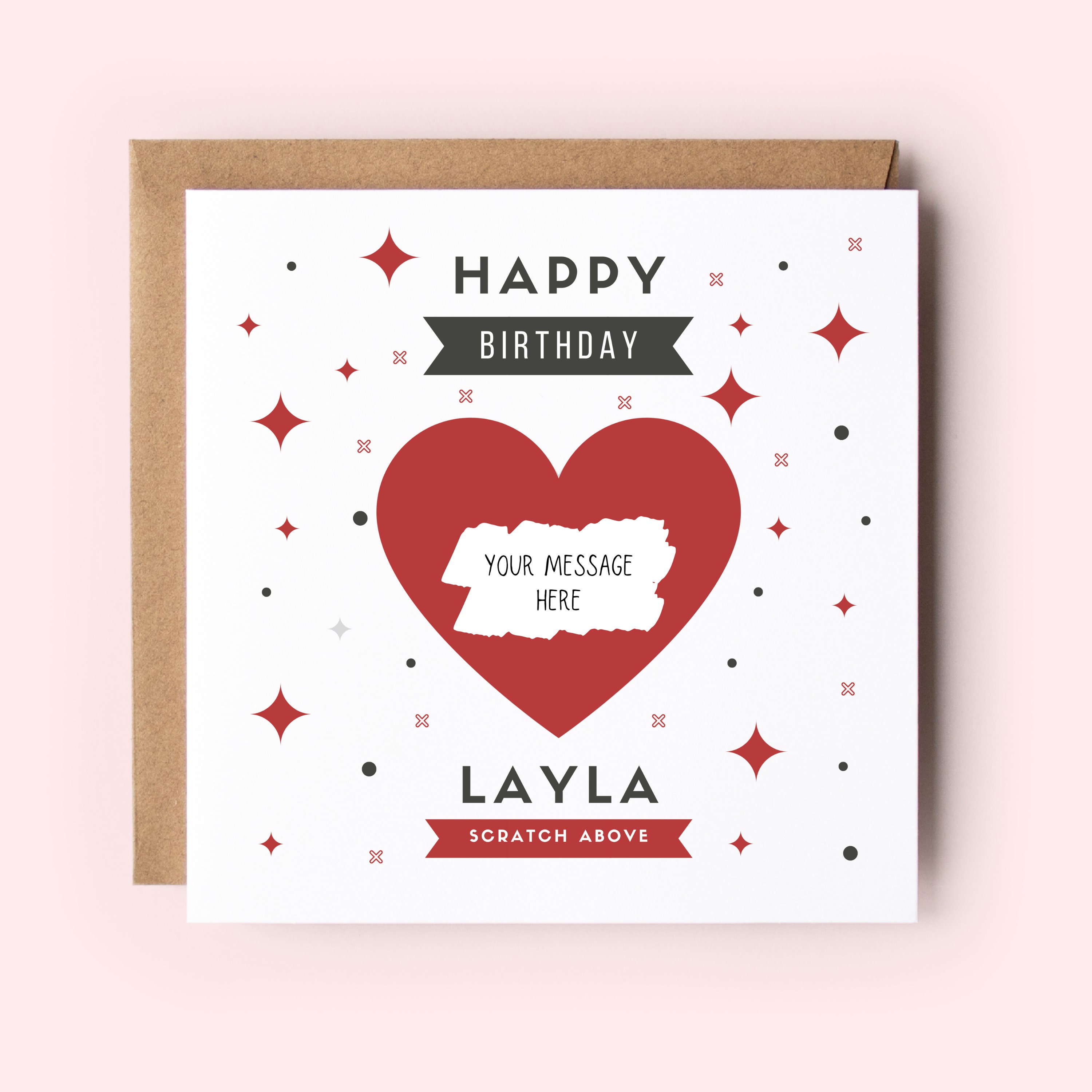 Scratch & Reveal Birthday Card Personalised Scratch Card - Etsy