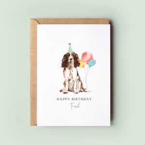 Springer Spaniel, Birthday Card From the Dog, Birthday Card for Dog Dad ...