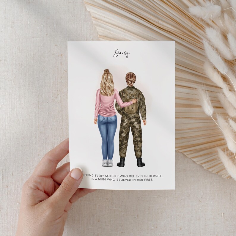 Personalised Army Daughter Good Luck Card | Female Soldier Keepsake ...