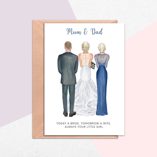 Mother of the Bride Wedding Day Card Personalised Mum Wedding - Etsy