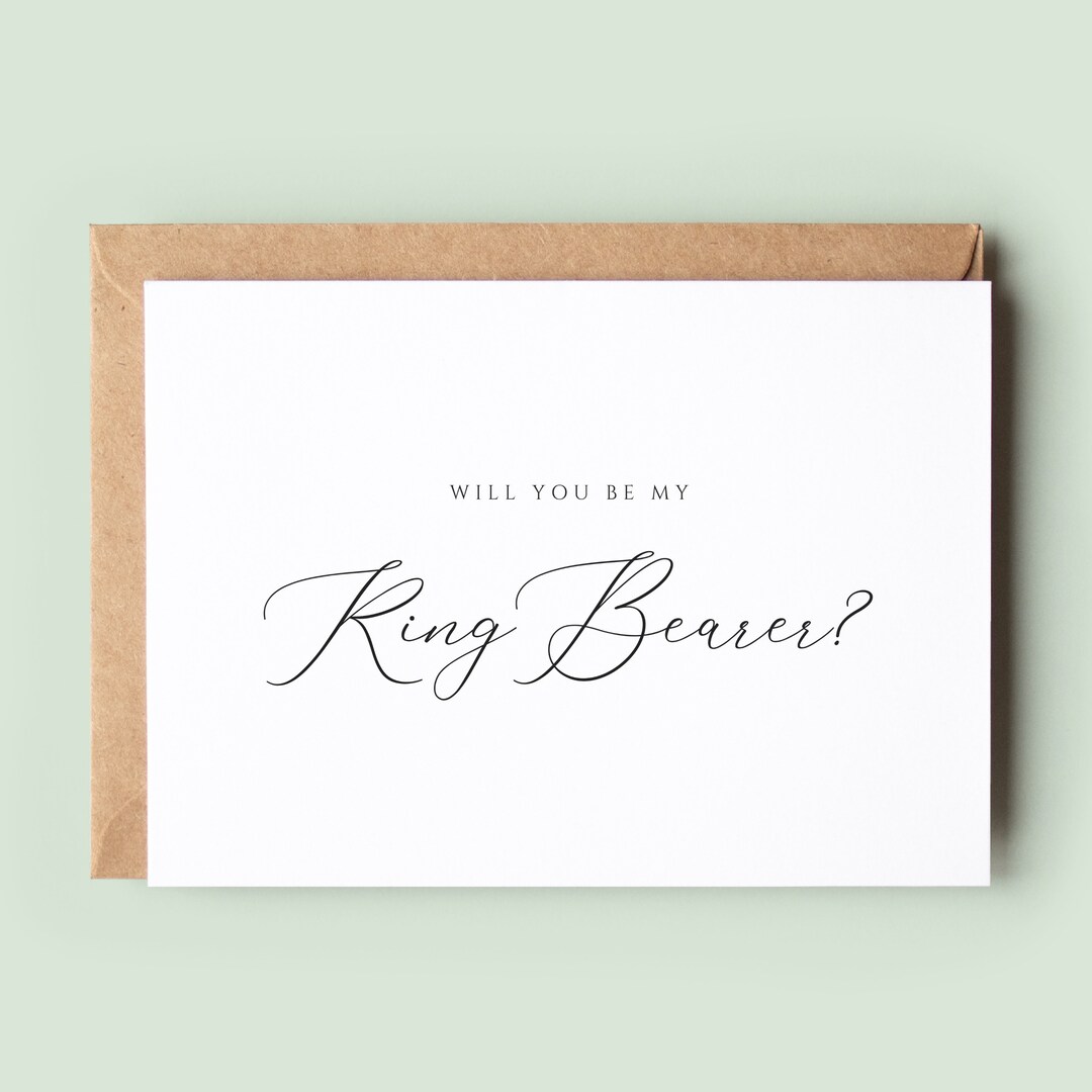 Classic Will You Be My Ring Bearer Card, Will You Be My Ring Bearer ...
