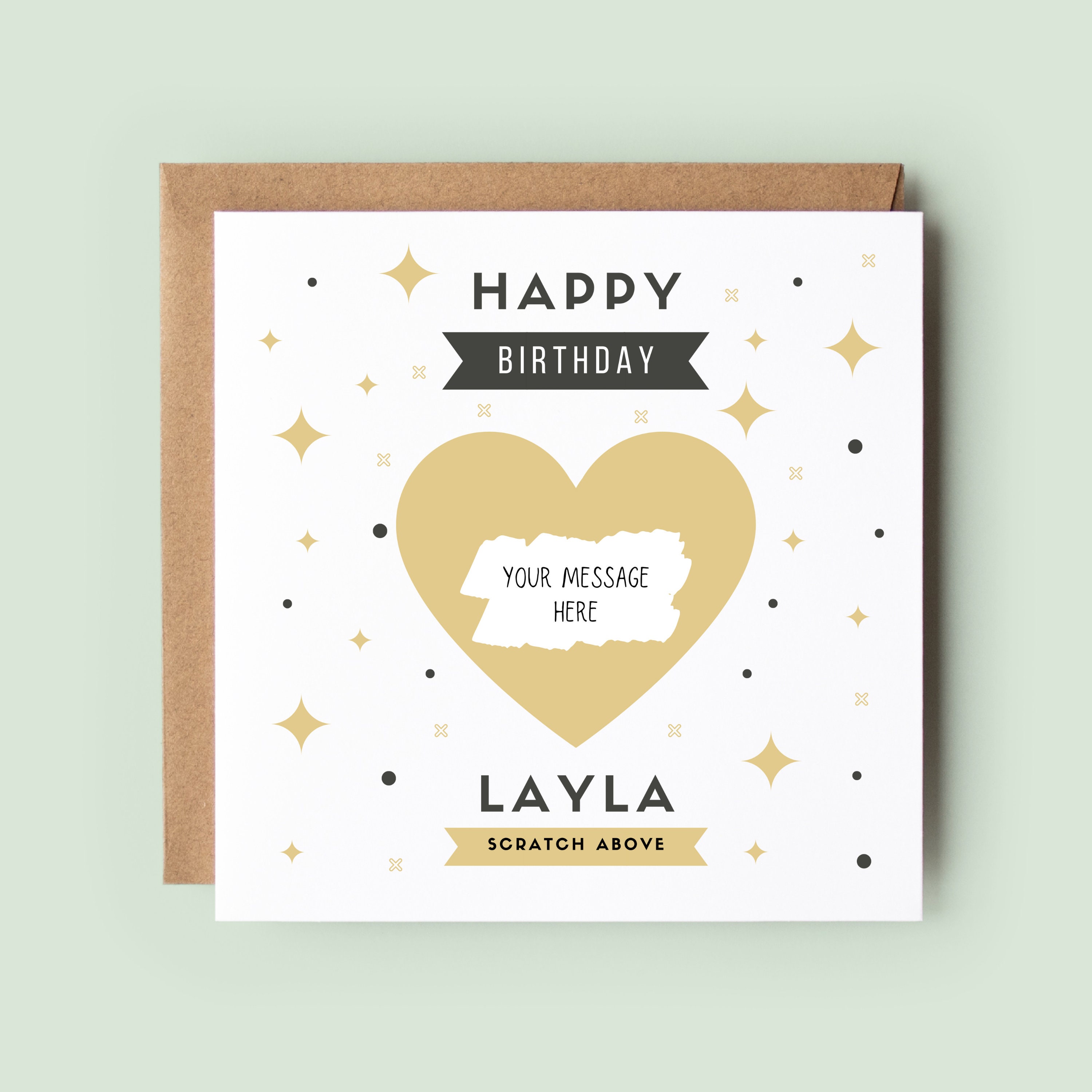 Scratch & Reveal Birthday Card Personalised Scratch Card - Etsy UK