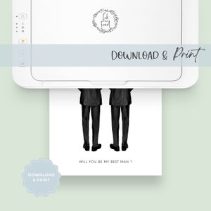 Printable Will You Be My Best Man Card Best Man Card - Etsy