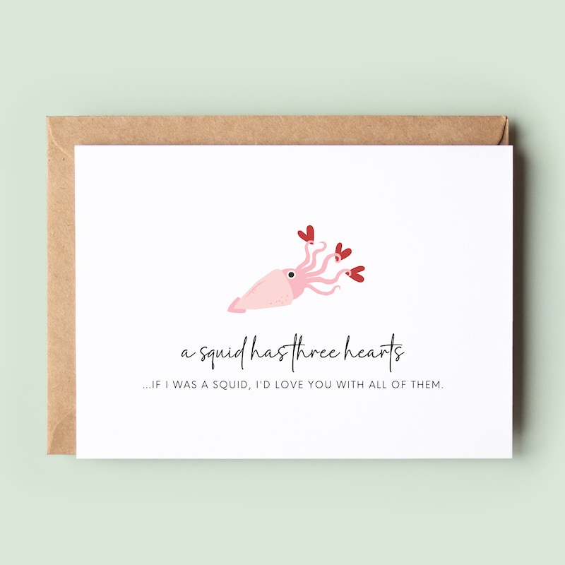 Valentines Squid - Etsy