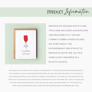 Congratulations on Being Awarded an MBE Personalised Greeting Card, MBE ...