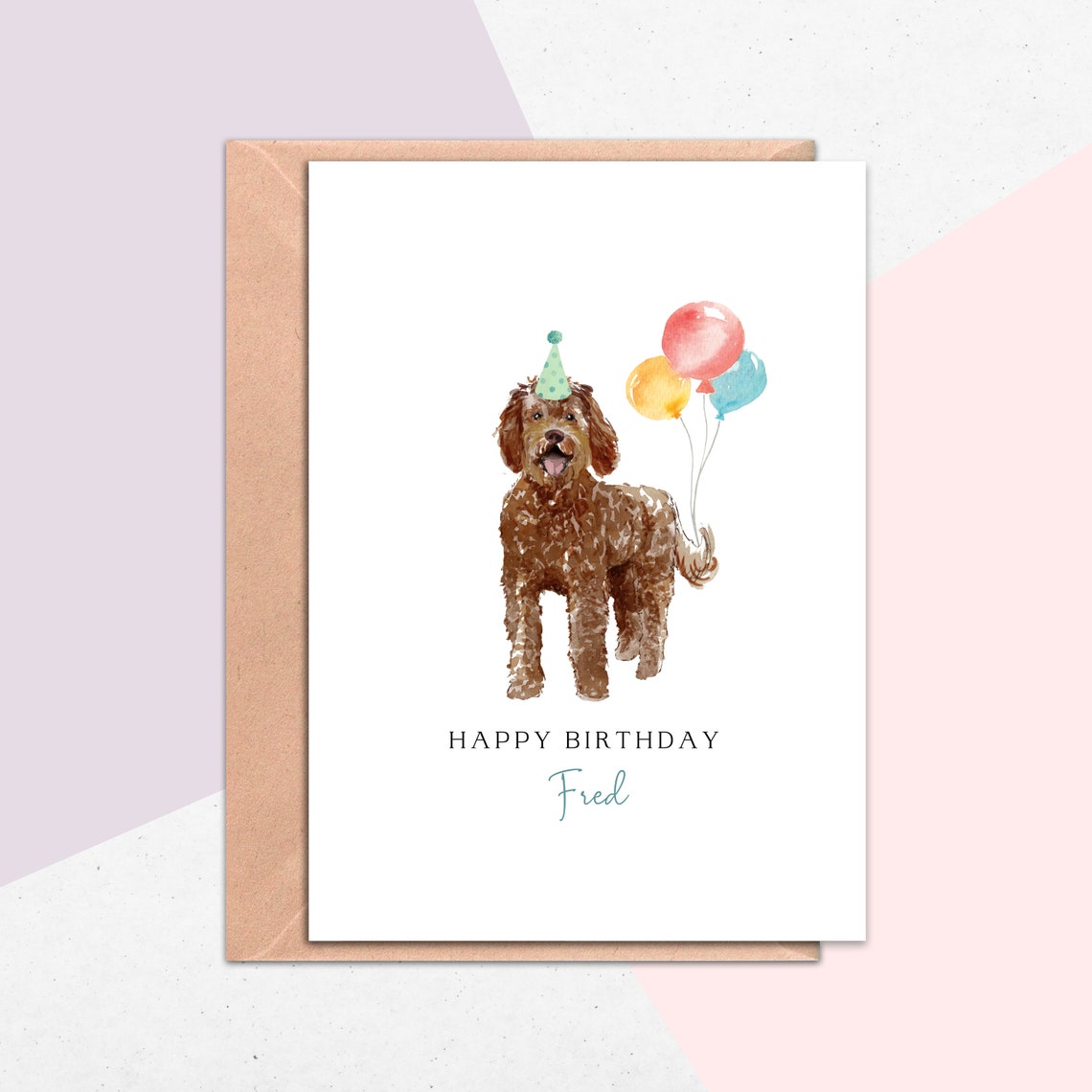 Labradoodle Birthday Card From the Dog Birthday Card for Dog | Etsy