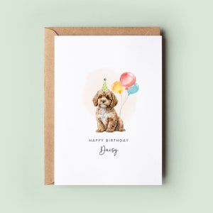 Cavapoo Dog Birthday Card From the Dog, Birthday Card for Dog Dad ...