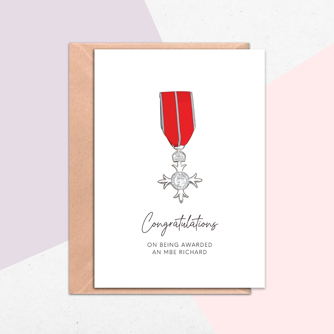 Congratulations on Being Awarded an MBE Personalised Greeting - Etsy UK
