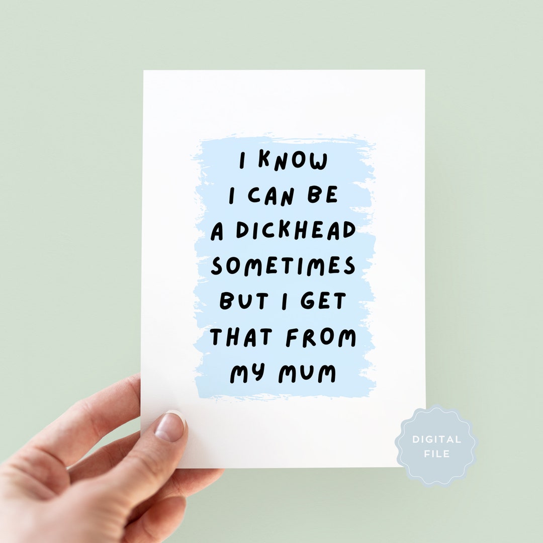 Printable Rude Father's Day Card, Dad Father's Day Card, Funny Father's ...