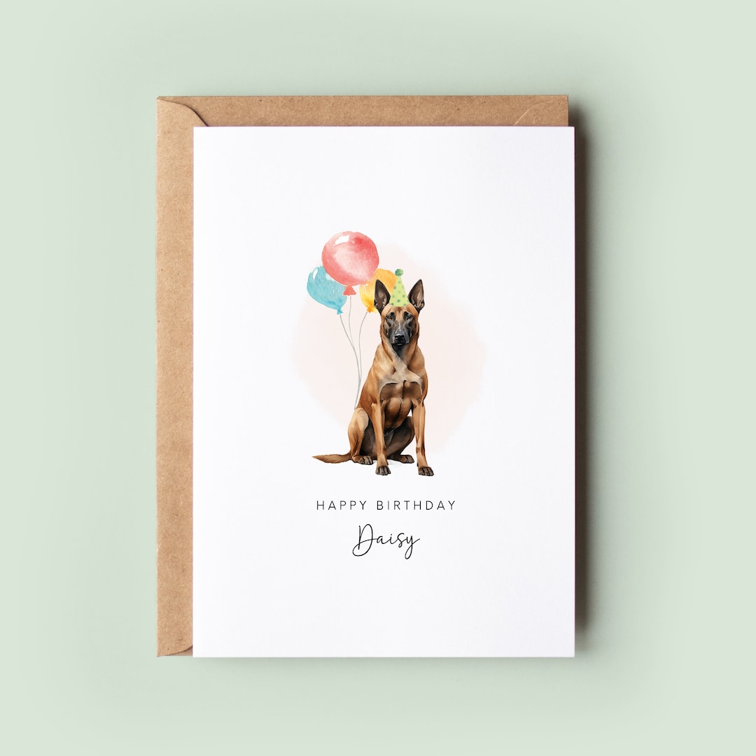 Belgian Malinois Birthday Card From the Dog, Birthday Card for Dog Dad ...
