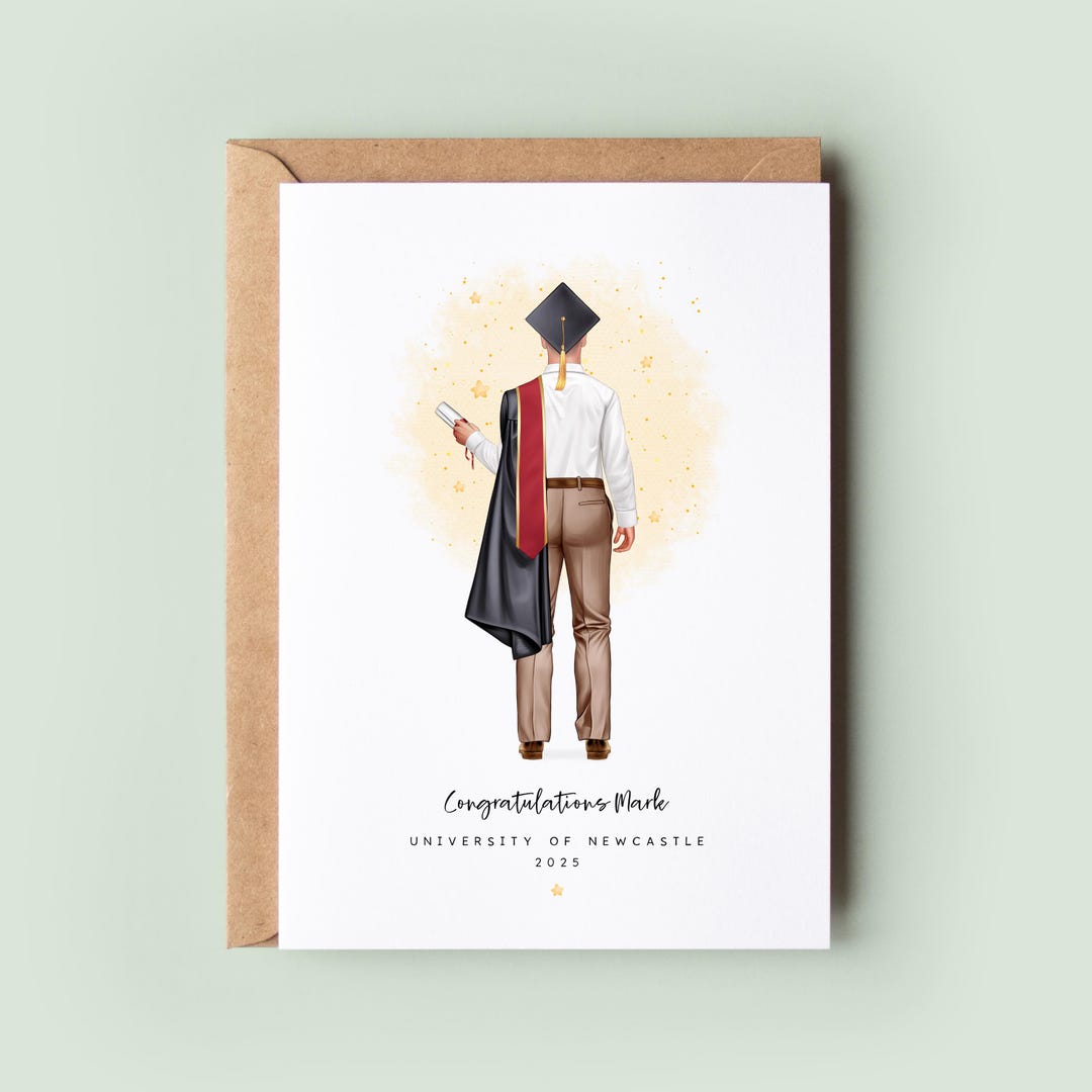 Personalised Graduation Card for Him – Custom Graduate Card for Son ...