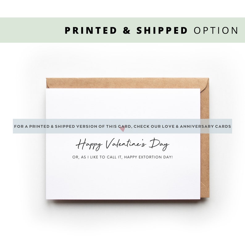 Printable Anti Valentine's Day Card, Funny Valentine's Card, Break up ...