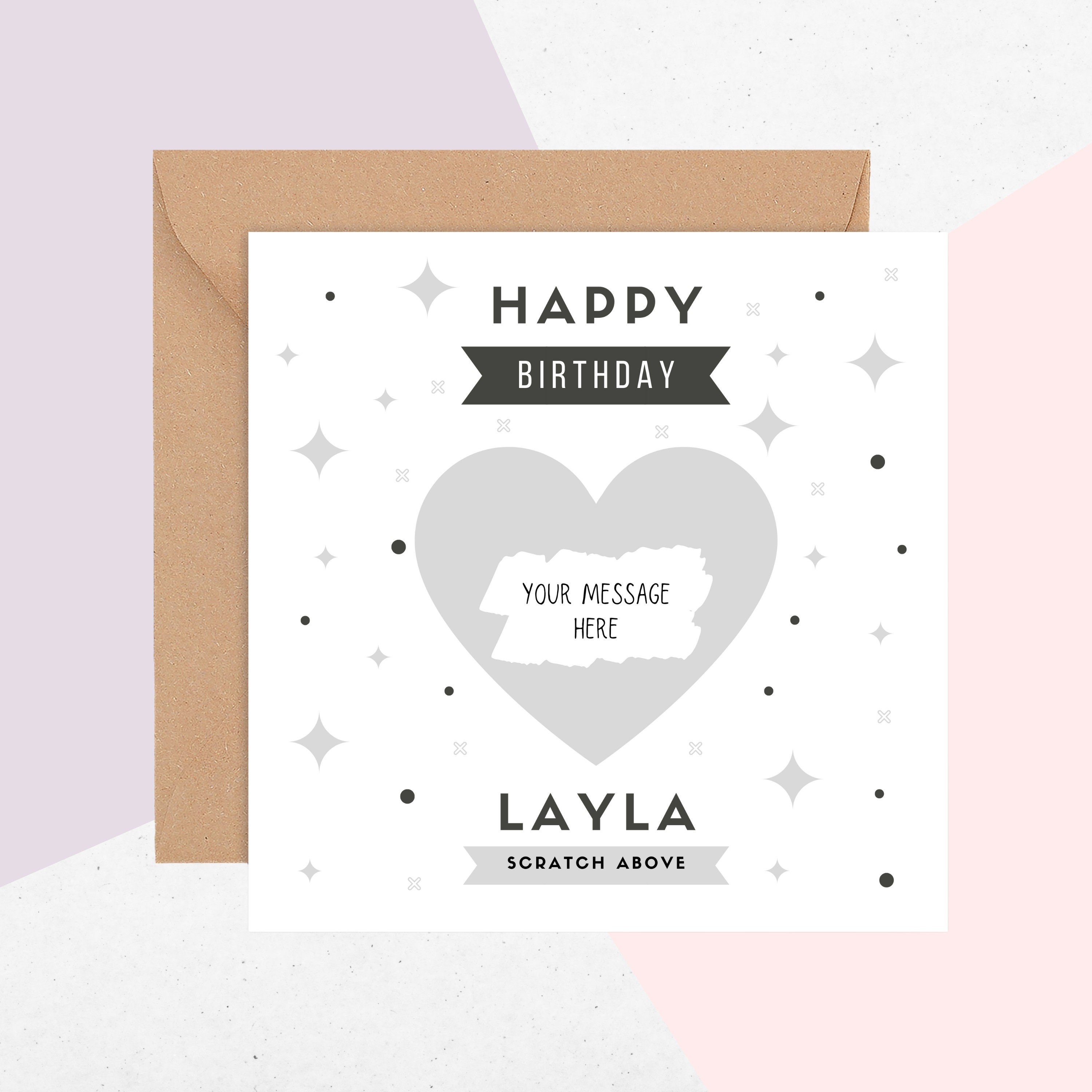 Scratch & Reveal Birthday Card Personalised Scratch Card | Etsy UK